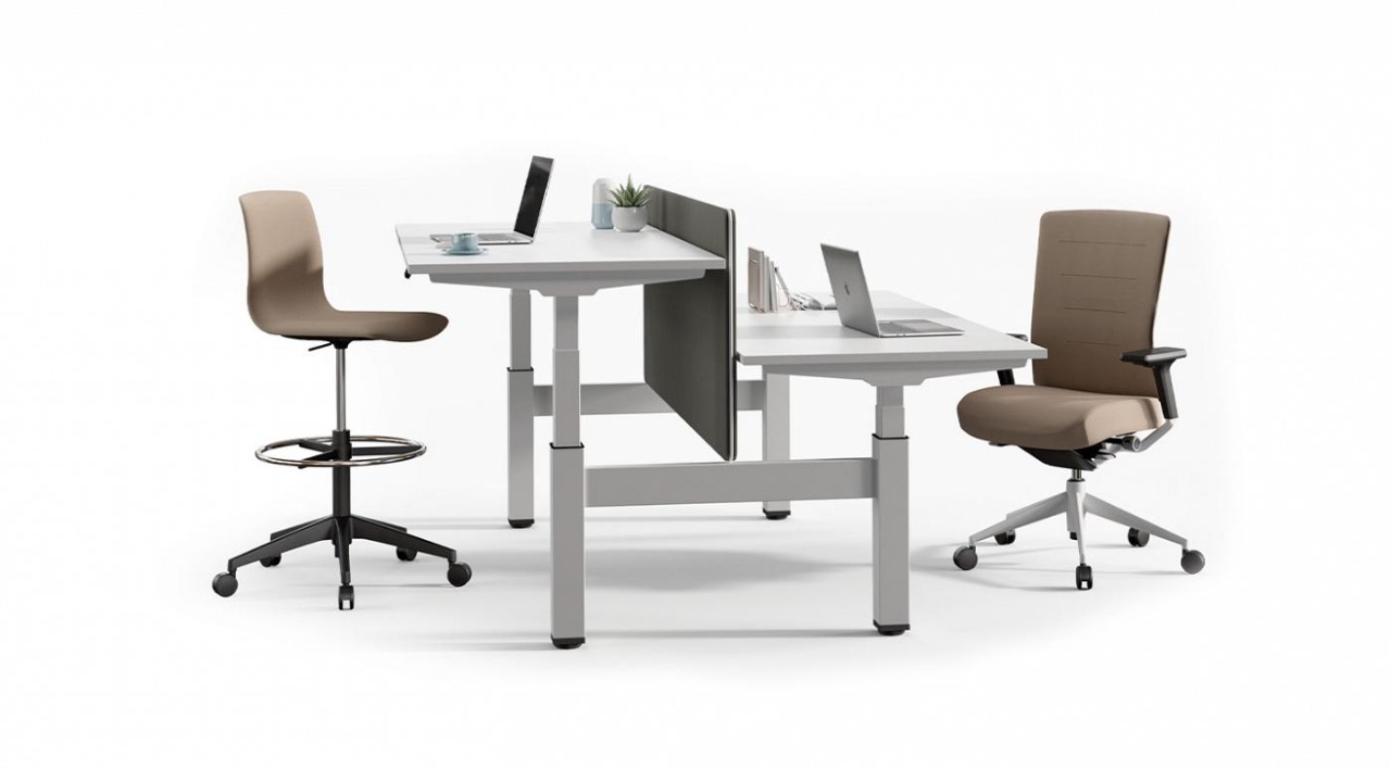 Bureau bench Actiu Mobility réglable en hauteur | Locaux: matériel ...