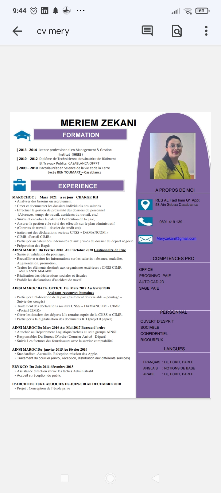 Demande d'emploi | Non classé au Maroc - Mouhim.Ma