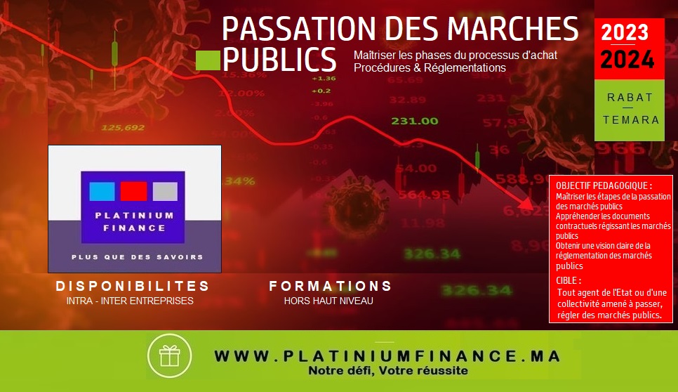 FORMATION CADRE / PASSATION DES MARCHES PUBLICS | Formations au Maroc ...