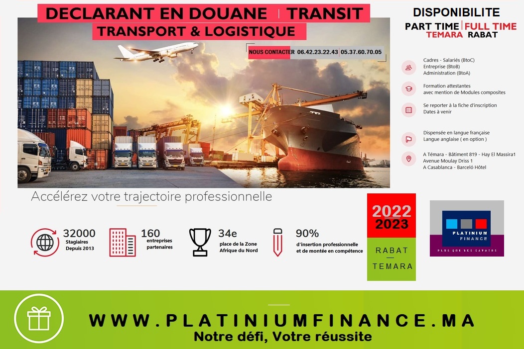 Formation Pratique - DOUANE TRANSIT - DECLARANT EN DOUANE | Formations ...