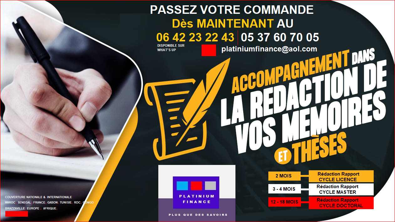 REDACTION PARTIELLE –TOTALE THESE & MEMOIRE LICENCE –MASTER-DOCTORAT ...