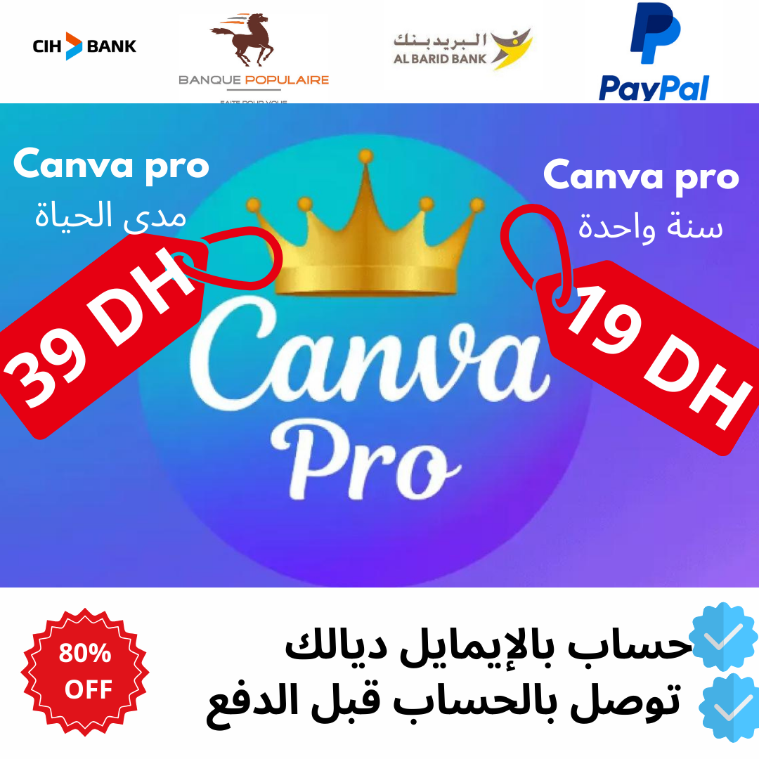 Canva Pro | Imprimerie, infographie au Maroc - Mouhim.Ma