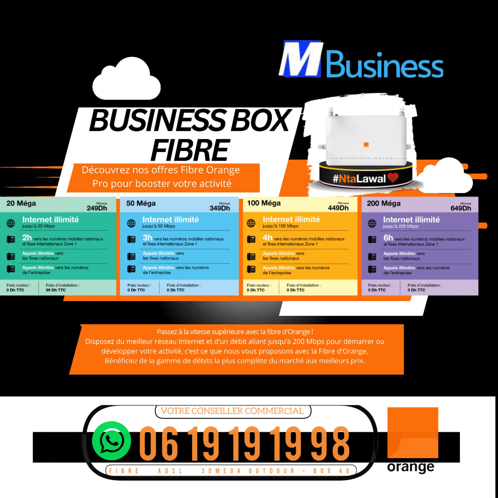 La fibre optique orange | Electronique, GPS, télécoms au Maroc - Mouhim.Ma