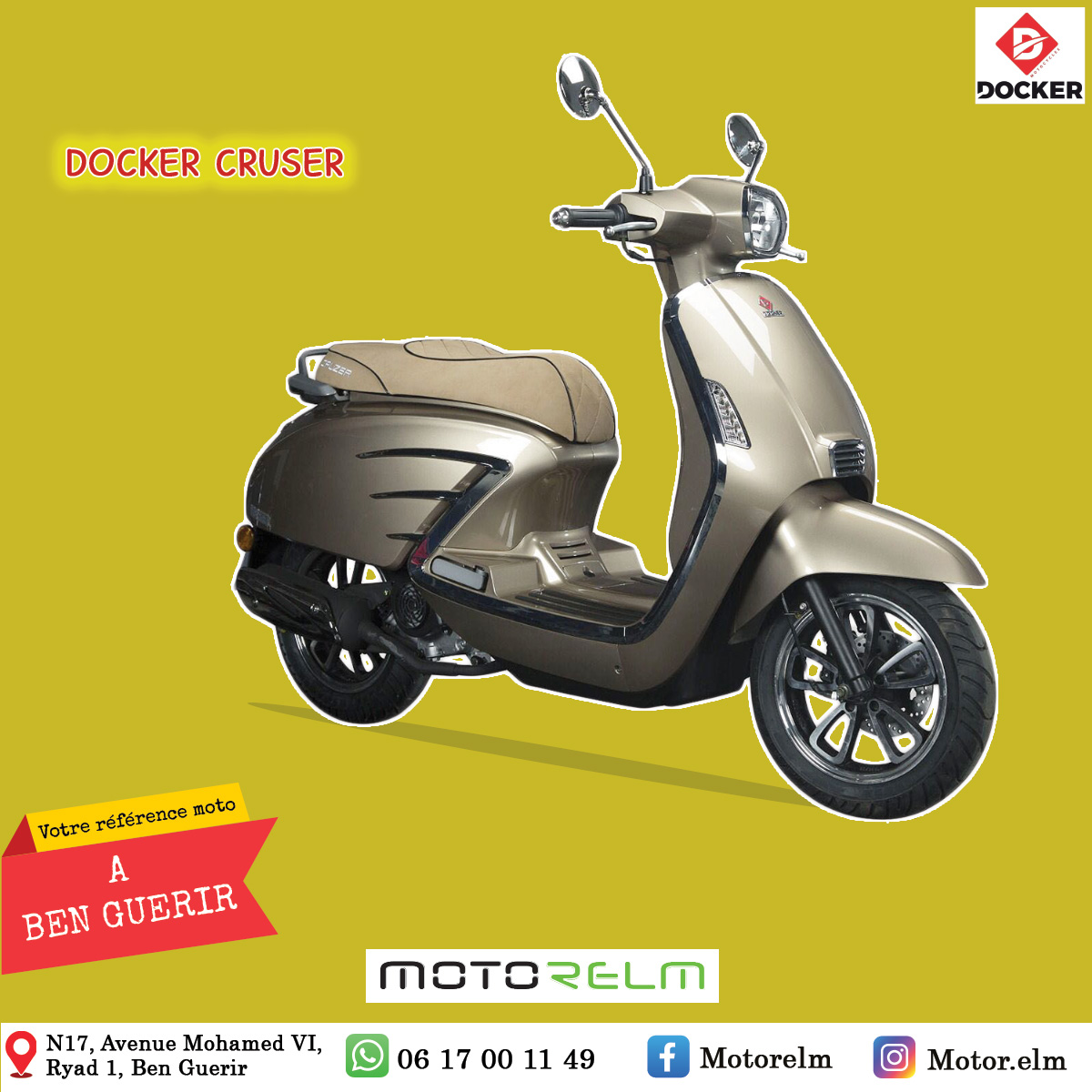 DOCKER CRUZER | Motos, scooters, quads au Maroc - Mouhim.Ma