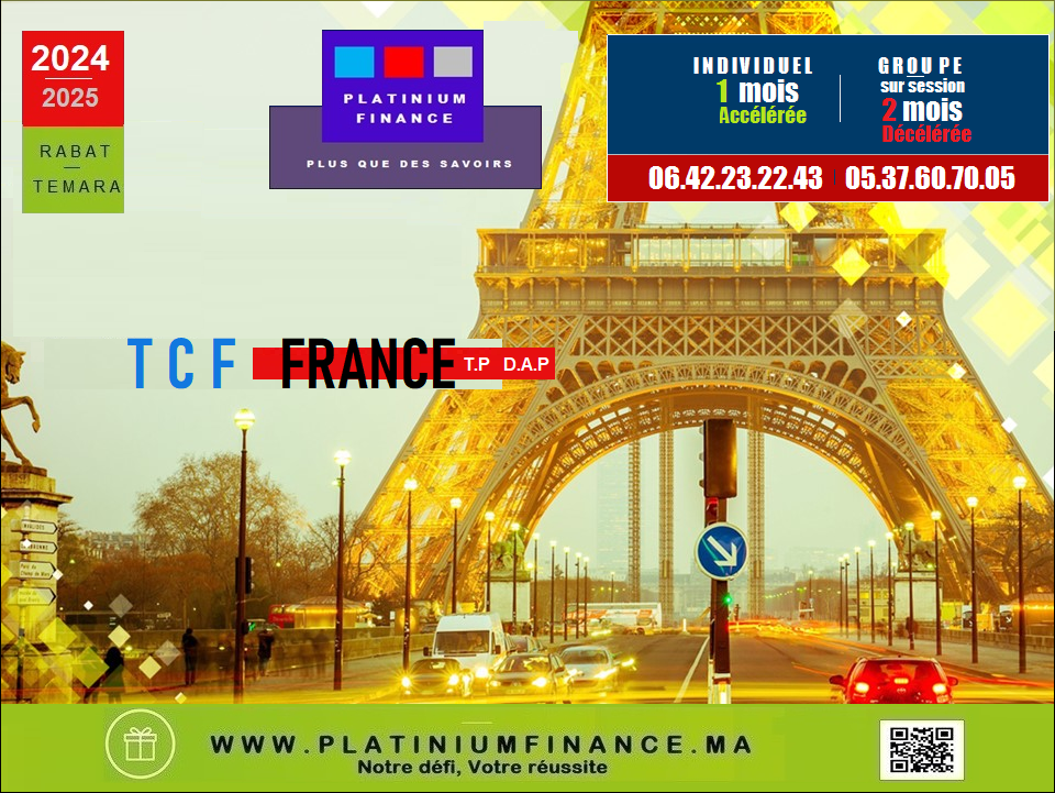 PREPARATION PRIVEE –TCF France- TP/DAP /Témara Rabat -Salé | Formations ...