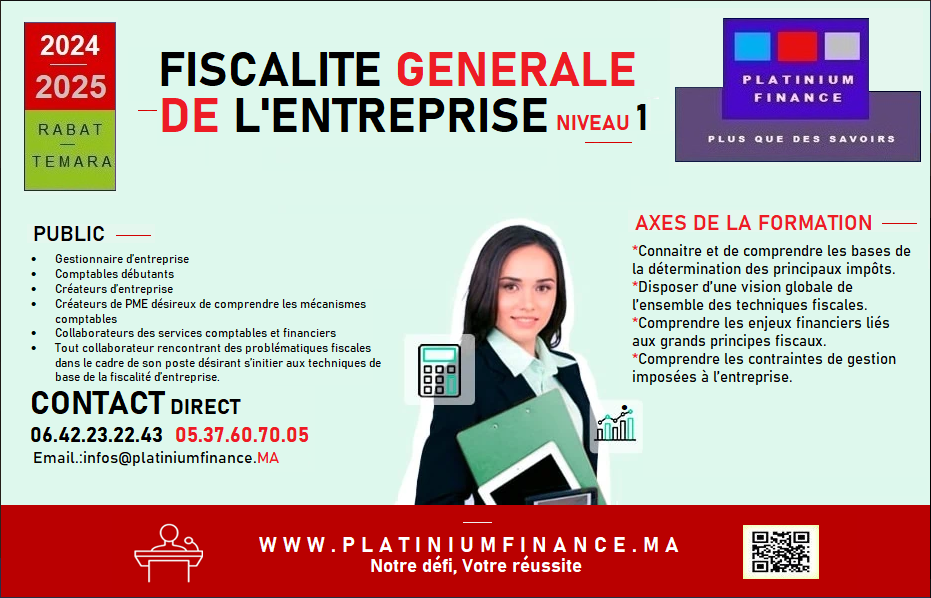 Formation OPERATIONNELLE – Fiscalité Générale- Niveau 1 | Formations au ...