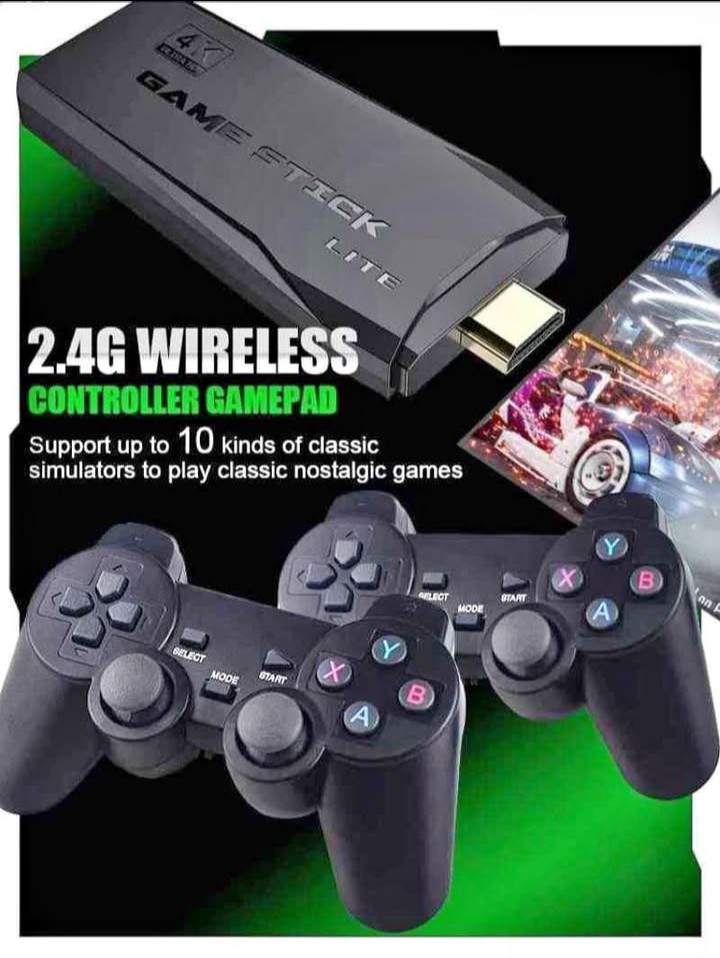 2.4G Wireless Controller Gamepad, HDMI 4K, et 20000 jeux inclus | Consoles au Maroc - Mouhim.Ma