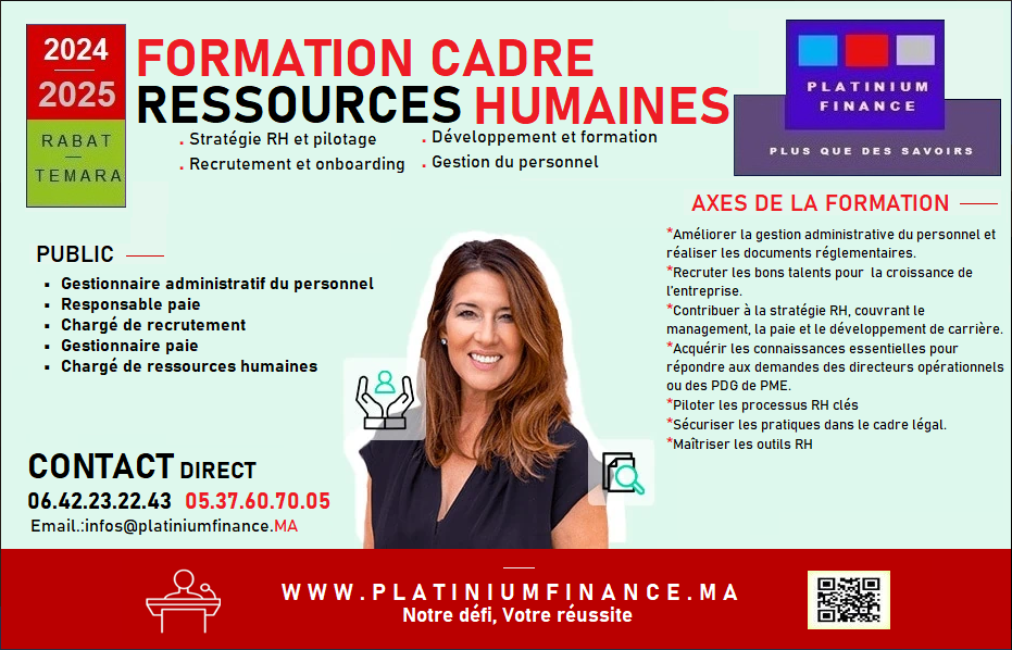Formation HAUT CADRE - RESSOURCES HUMAINES | Formations au Maroc ...