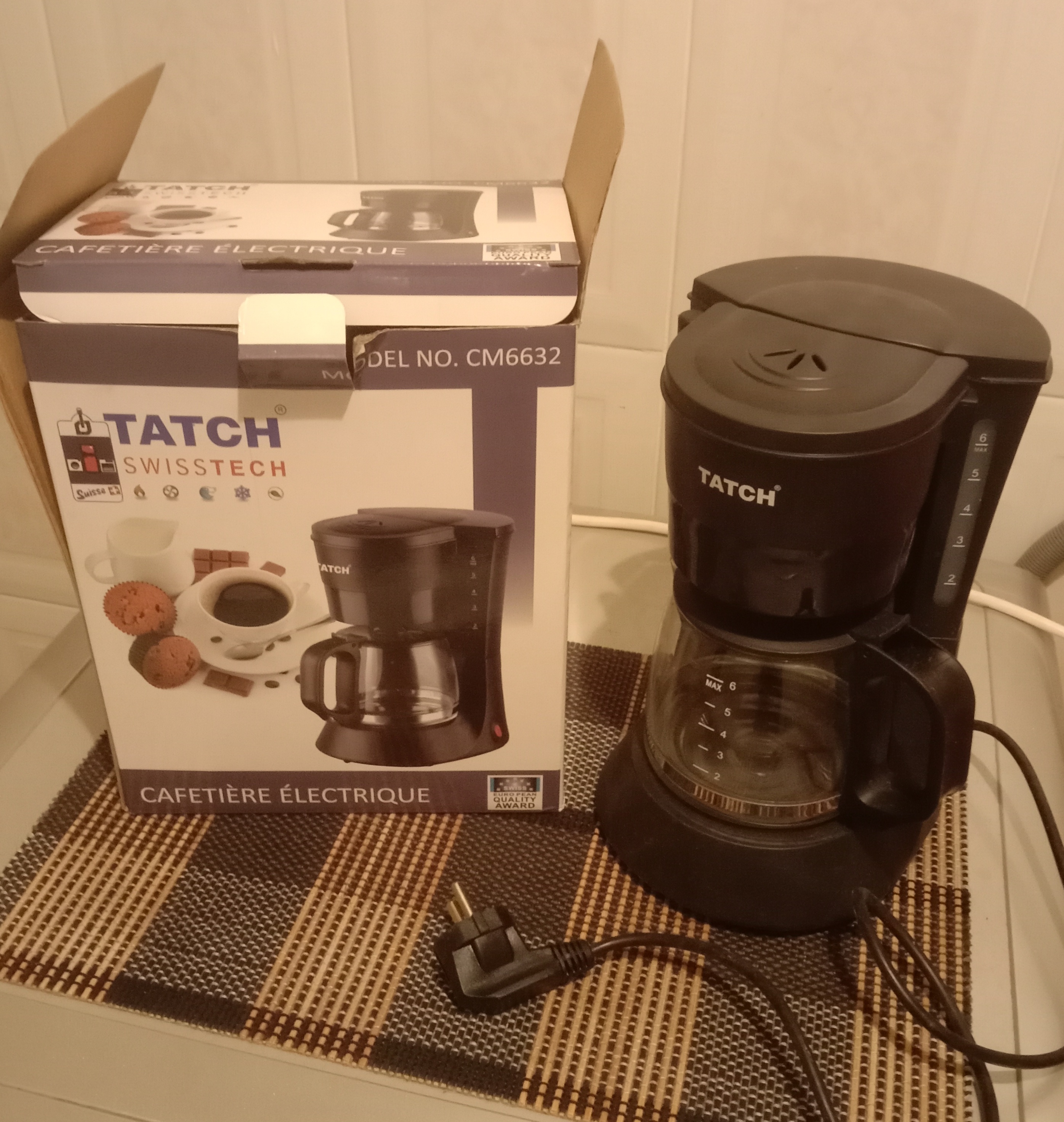 Tatch Cafetière Electrique Noir | Cafetières, expresso au Maroc - Mouhim.Ma