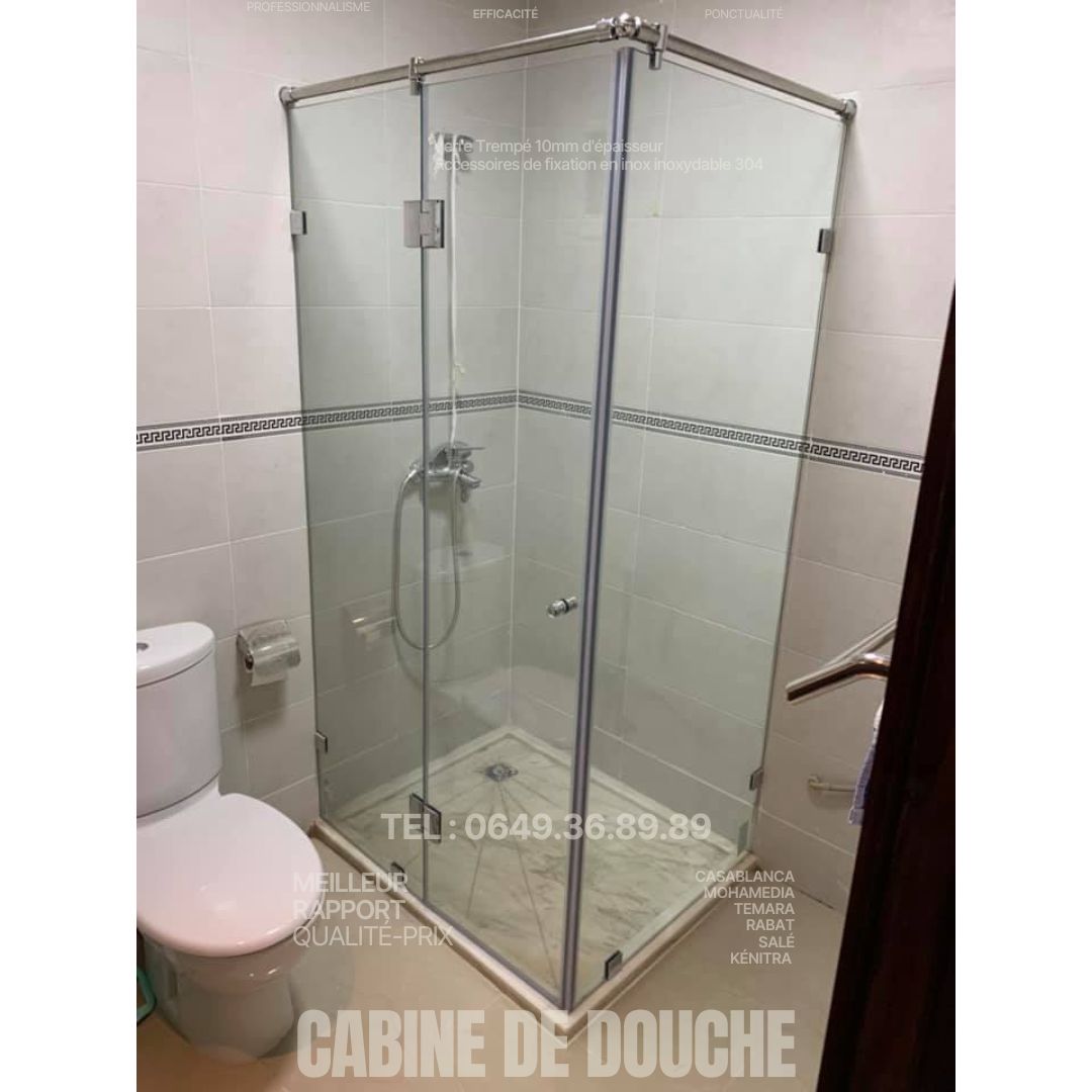 CABINE DE DOUCHE EN VERRE TREMPÉ QUALITÉ PREMIUM | Salle de bain ...