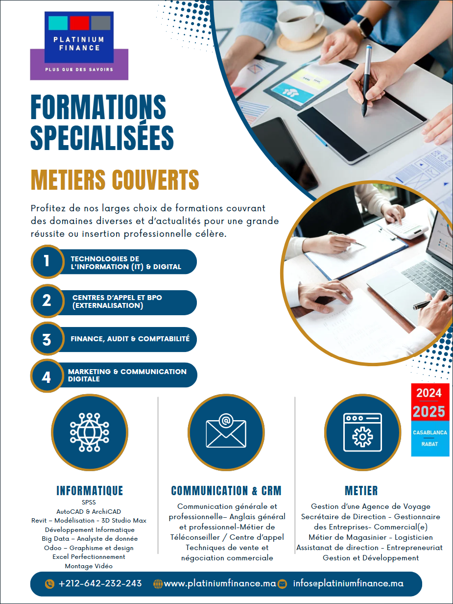 FORMATIONS SPECIALISEES ET OPERATIONNELLES | Formations au Maroc ...
